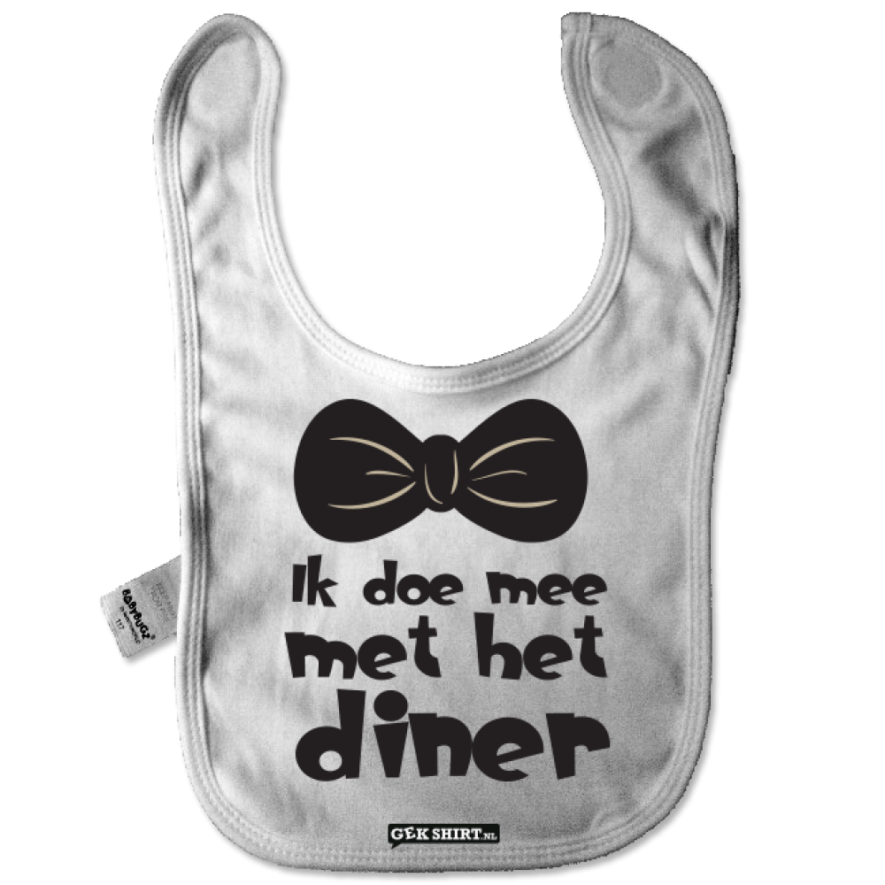 Ik doe mee met het diner Slabbetje met vlinderstrik - Babyslabbetje ...